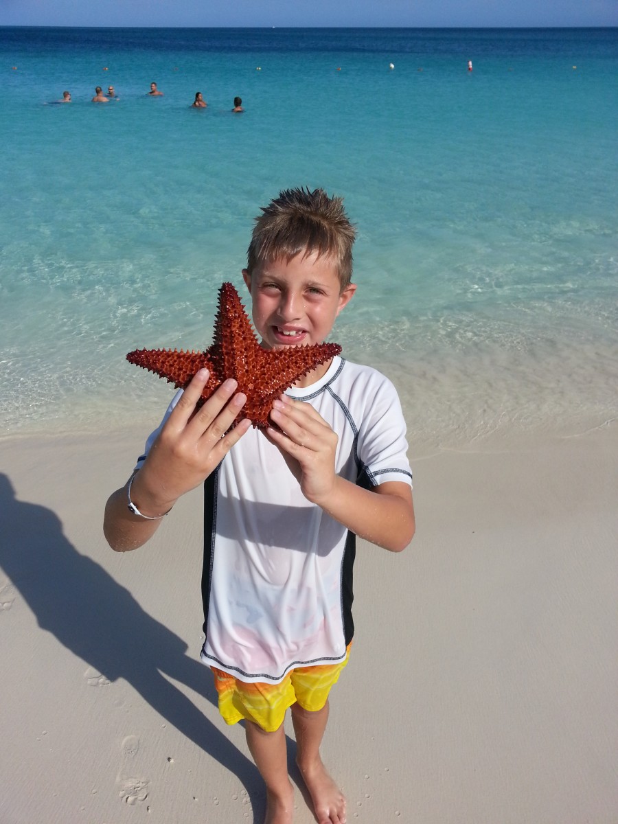 Jake with a Starfish, Aruba Aug. 2013 – BillSaysThis